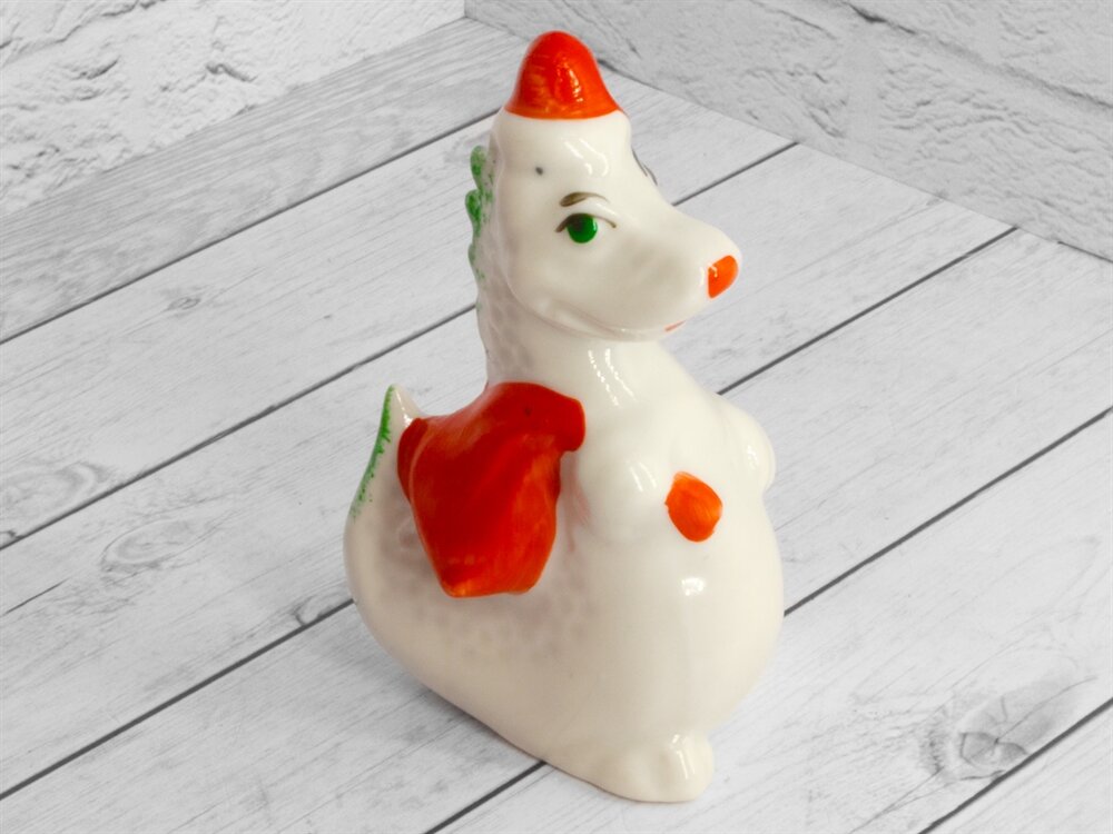 Фарфоровая скульптура Дракон, Дулёвский фарфоровый завод, 2000 г