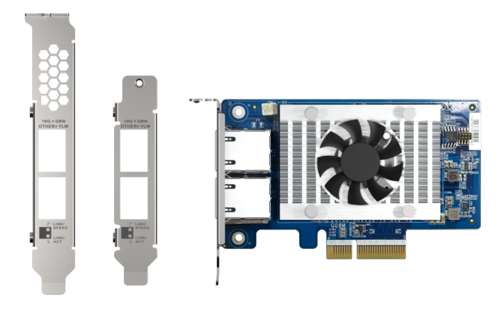 QNAP QXG-10G2T-X710 QXG-10G2T-X710 LAN Expansion Card, PCIe Gen 3, Two 10GbE (10G / 5G / 2.5G / 1G / 100M))