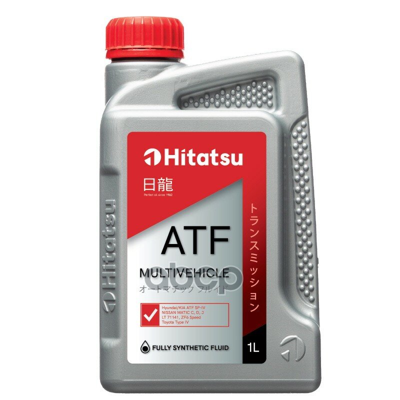 Жидкость трансм. синт. ATF MULTIVEHICLE 1лSP-IV, TOYOTA T-IV, LT71141, ZF6, DEXRON IIIH, G055025A2 Hitatsu арт. ATFMUL1