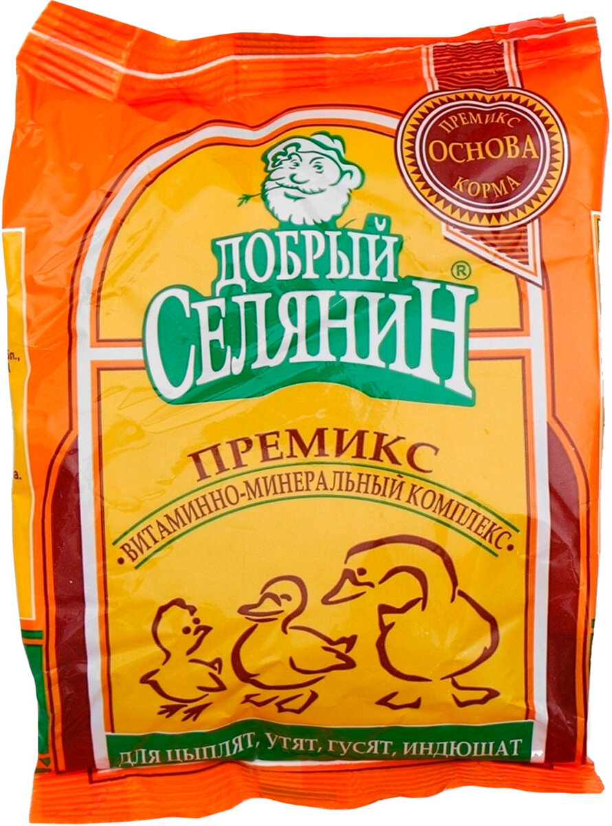 Премикс витаминно-минеральный Добрый Селянин для цыплят, утят, гусят, индюшат 150 гр