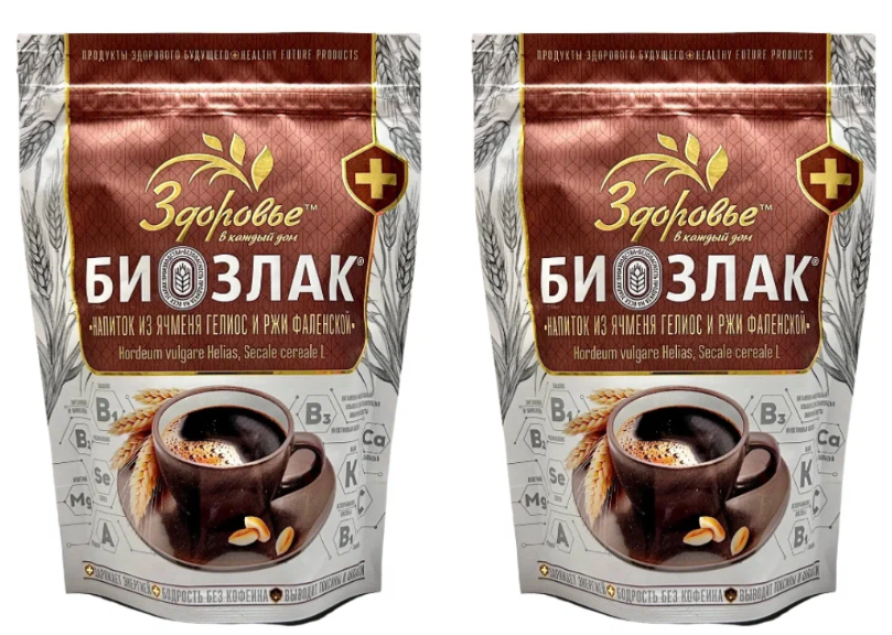 Напиток злаковый Здоровье Биозлак, натуральный, порошкообразный, 100 гр, 2 уп
