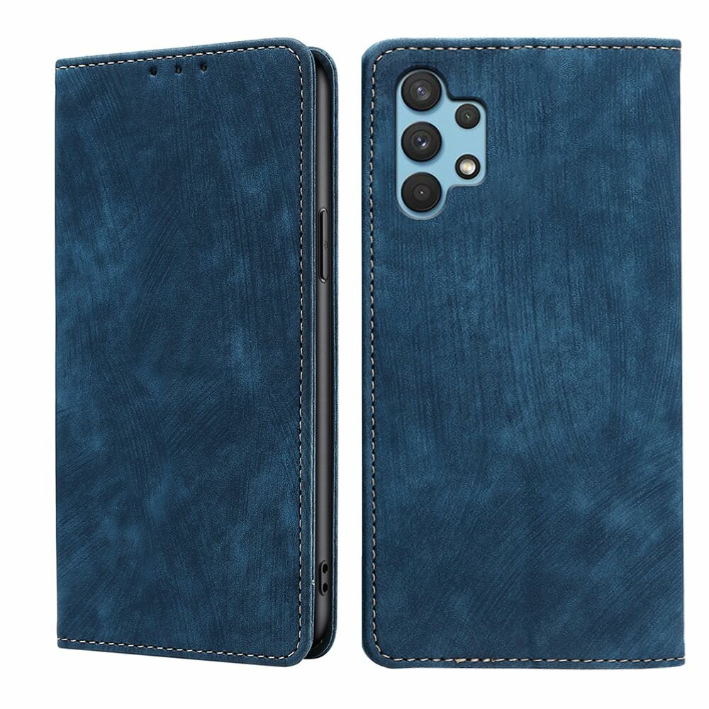 Чехол-книжка MyPads для Samsung Galaxy A32 4G (SM-A325F) / Самсунг А32 мягкое прикосновение (синий)