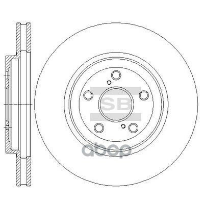 Диск тормозной передний! Lexus RX 3.0-4.0, Toyota Harrier 2.4-3.5i 03> Sangsin brake арт. SD4033