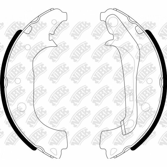 Колодки тормозные барабанные Nibk FN0678, 4 шт