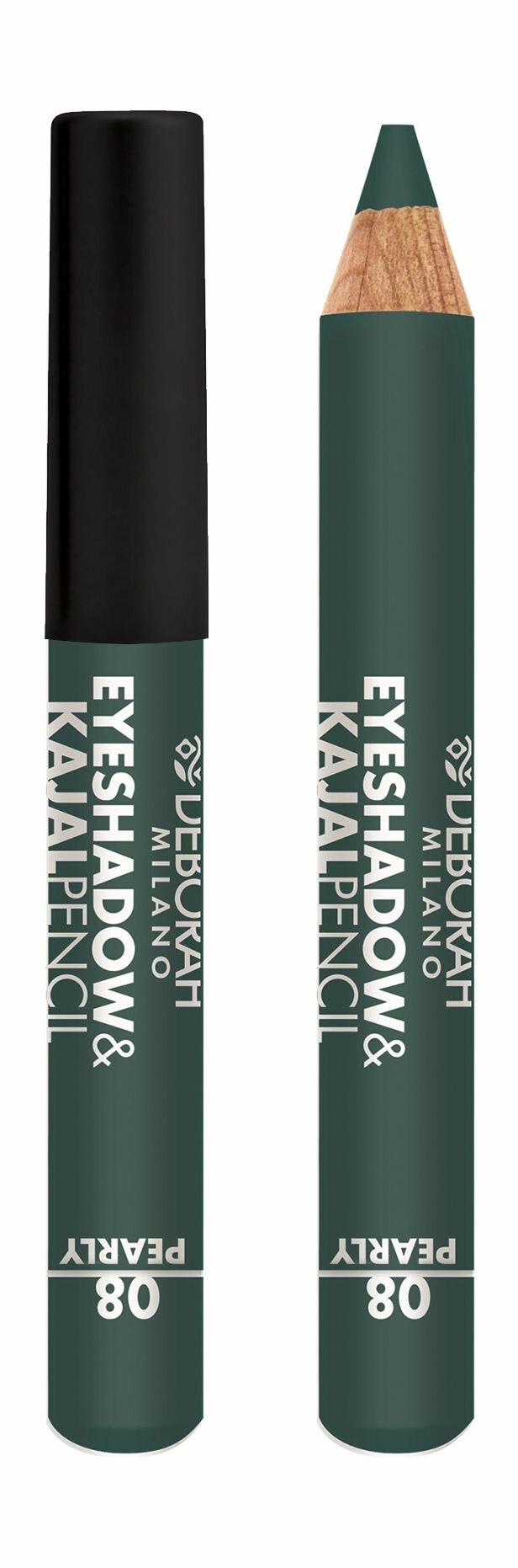 DEBORAH MILANO Тени-карандаш для век Eyeshadow&Kajal Pencil, 2 г, 08 Жемчужно-бирюзово-зеленый