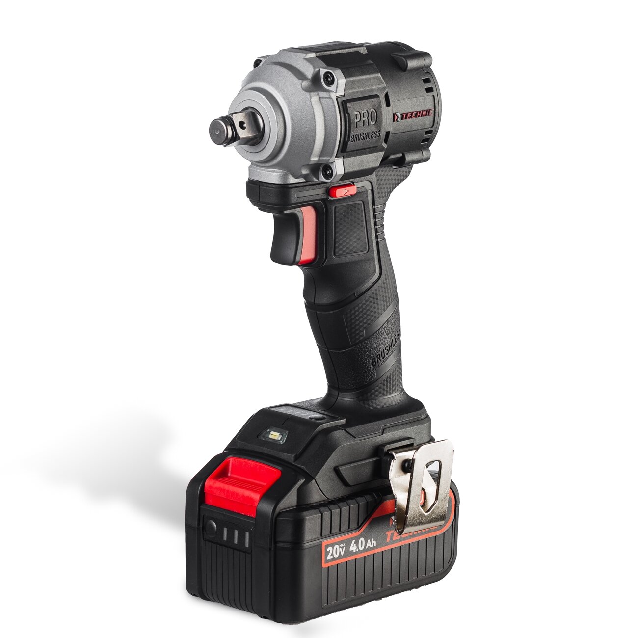 Гайковерт ударный аккумуляторный RUNTEC TECHNIC 1/2", 20В, 2*4Ач, 300Нм