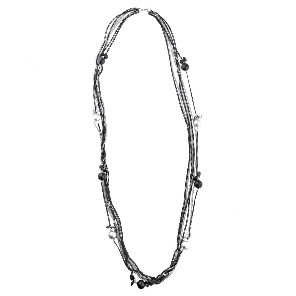 Колье, стекло, жемчуг имитация