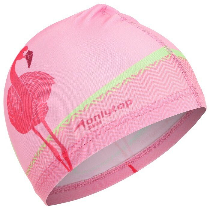 Шапочка для плавания детская "Фламинго", тканевая, обхват 46-52 см