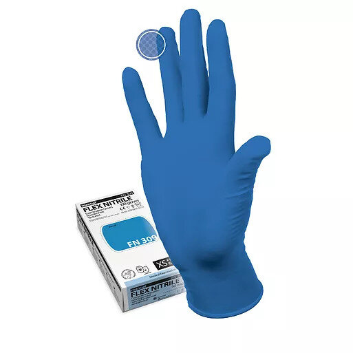 Перчатки нитриловые Heliomed Manual Flex Nitrile FN309 синие