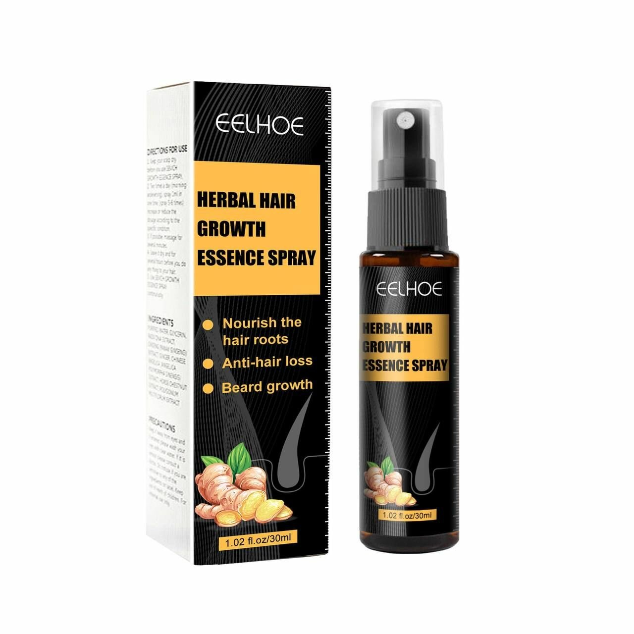 Спрей для роста бороды + ролик. EELHOE 30ml. — фото 1