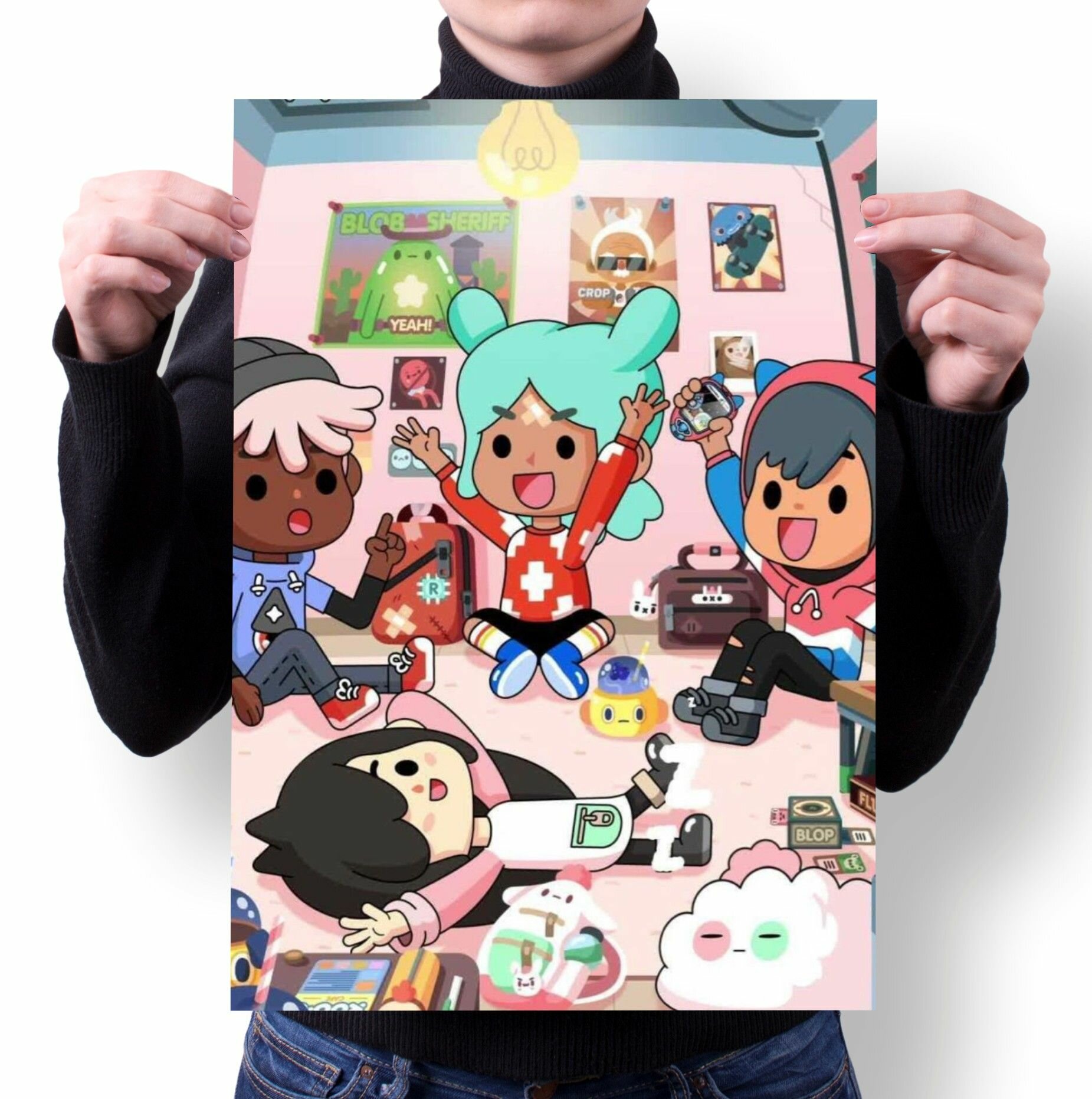 Плакат формата А4 с принтом "Тока Бока"