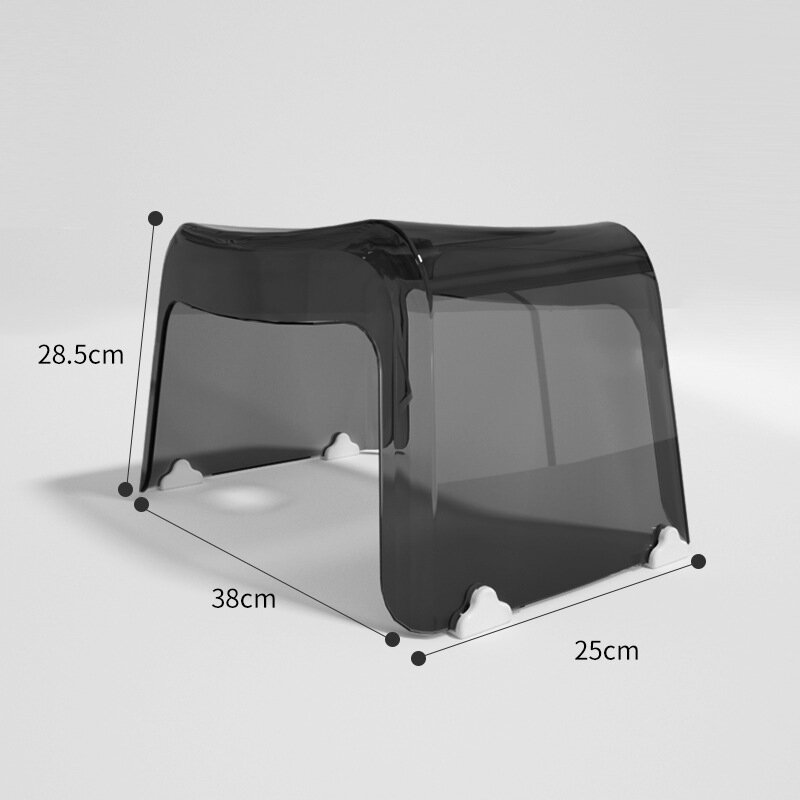 Табуретка, прозрачная, для ванной, для гостиной, для детской, для смены обуви