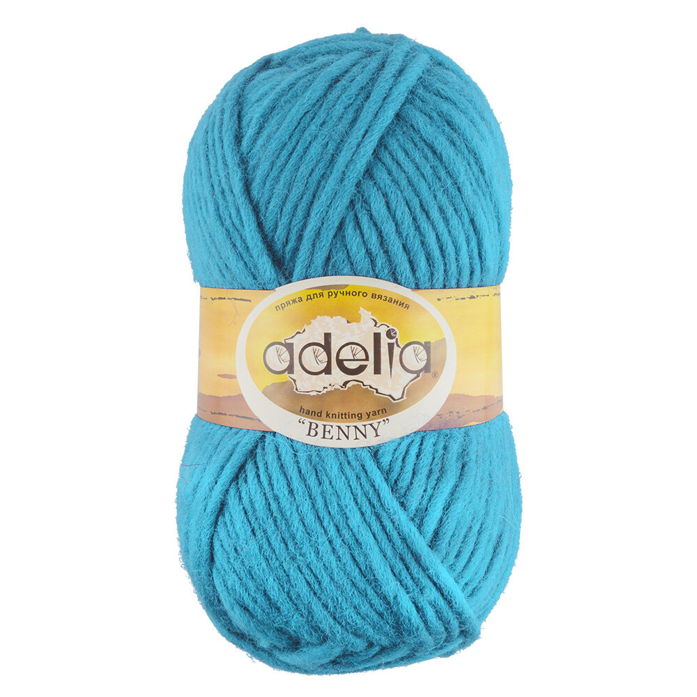 Пряжа ADELIA "BENNY" 100% шерсть 100 г 96 м №746 яр. голубой