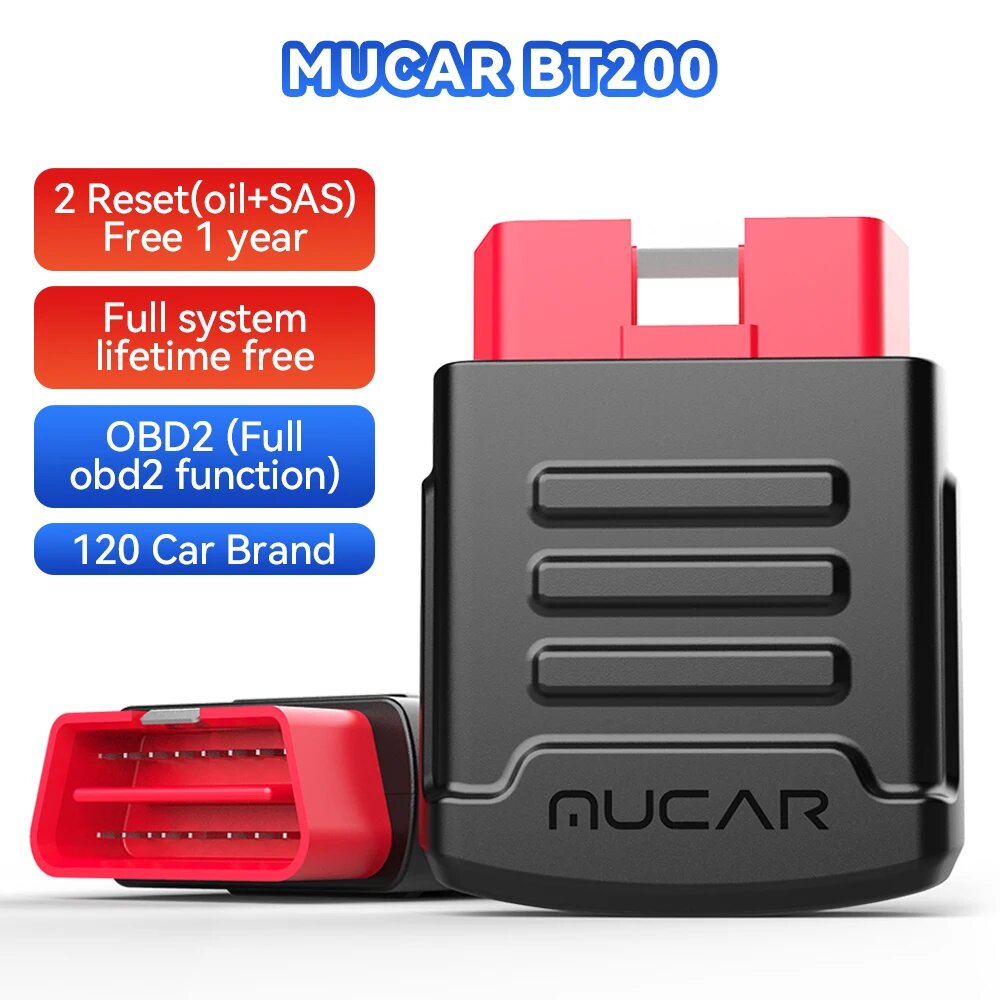 Диагностический сканер MUCAR BT200 Pro/BT200, автомобильный диагностический прибор, Bluetooth, BT200
