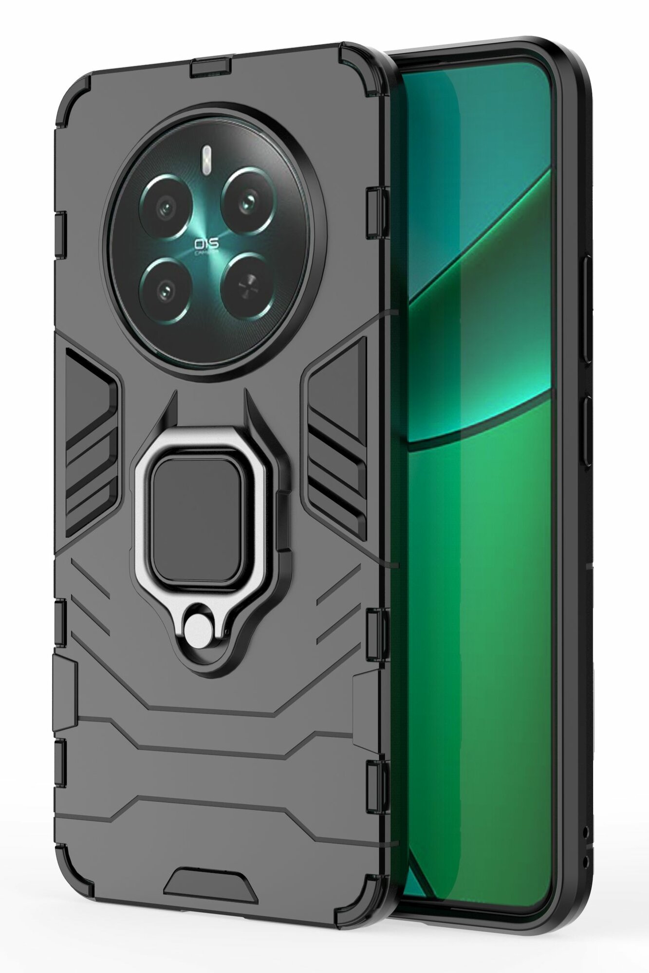 Чехол противоударный для Realme 12 4G и Realme 12 Plus / Реалми 12 4G и Реалми 12 Плюс (Черный)