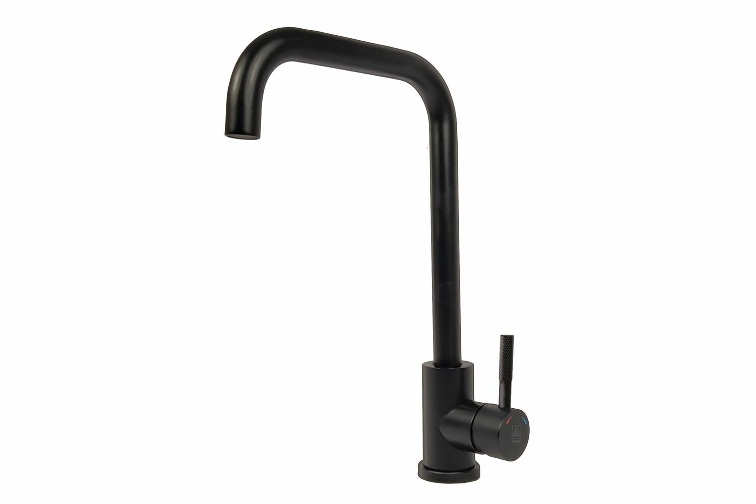 ARGO Смеситель для кухни SOLID чёрный, Г-обр. излив, d-35, нерж. сталь,
