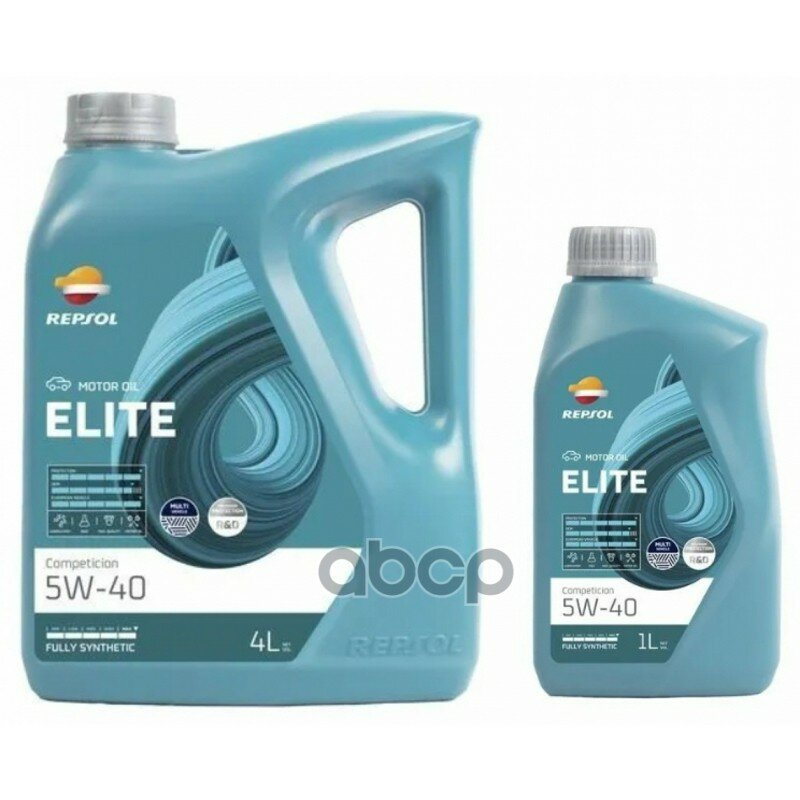 Repsol Моторное масло 5W-40 ELITE COMPETICION акция 4+1 ACEA A3, B4, API CF, SN, GM-LL-B025, MB 226.5, MB 229.3, Porsche A40.