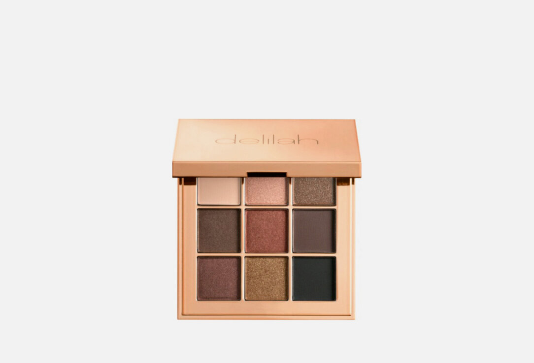 Палетка теней DELILAHCOLOUR "INTENSE DAMSEL", 9 насыщенных оттенков, бронза, золото, шоколад