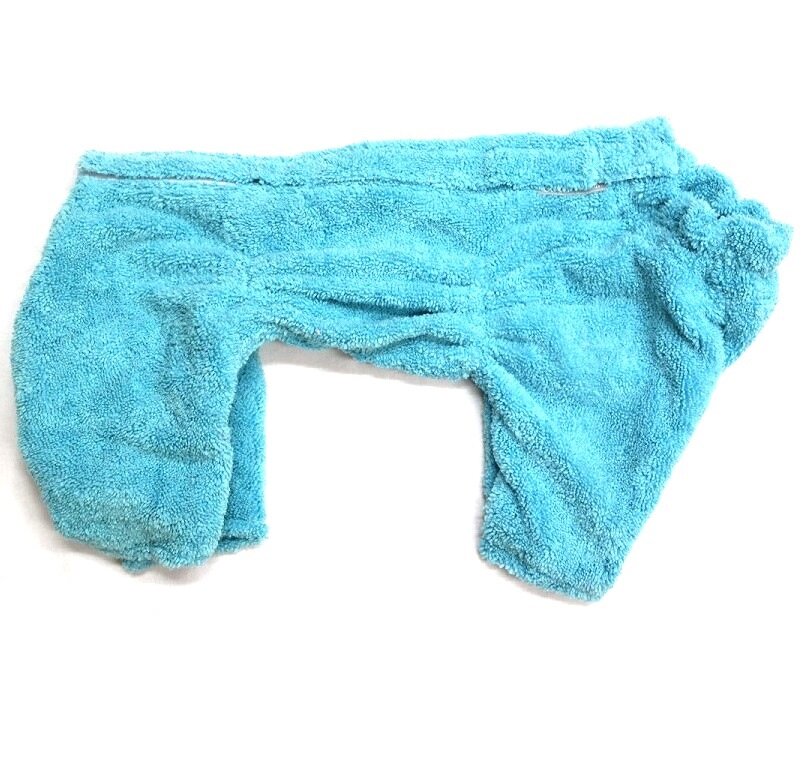 Халат для собак банный из микрофибры (25см )