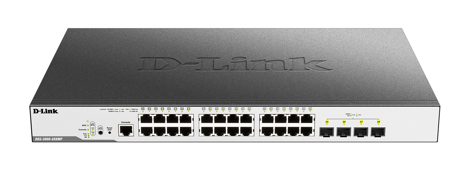 Коммутатор D-Link DGS-3000-28X 24х10/100/1000Base-T 4х10GBase-X SFP+ DGS-3000-28X/B1A