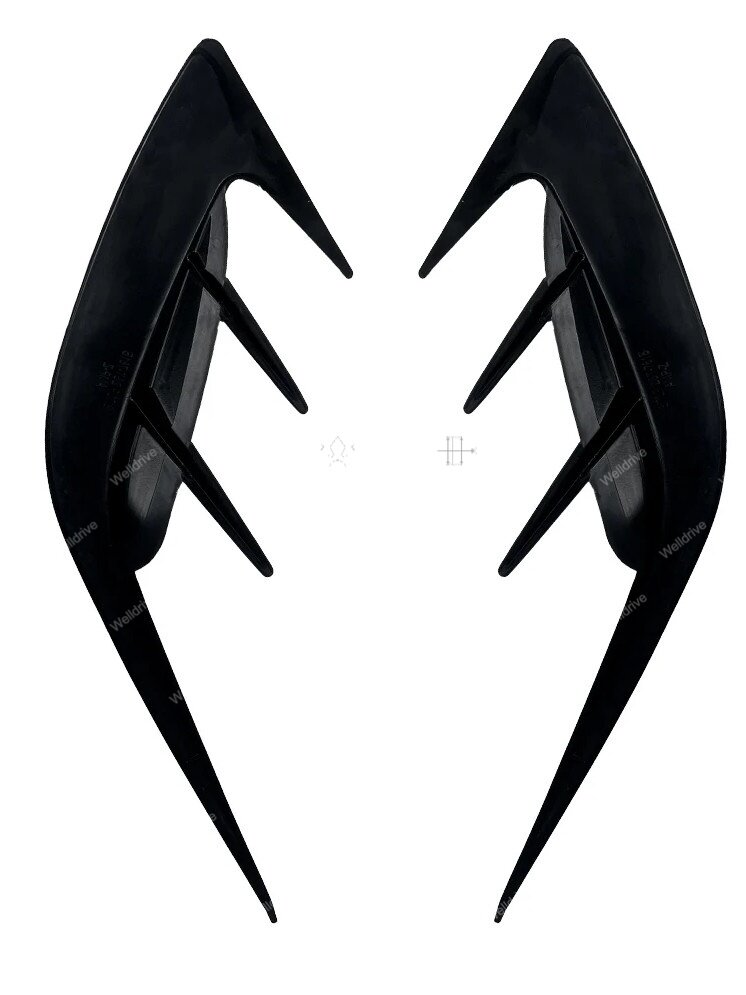 Жабры в задний бампер накладки Kia Stinger 1 CK GT черный глянец