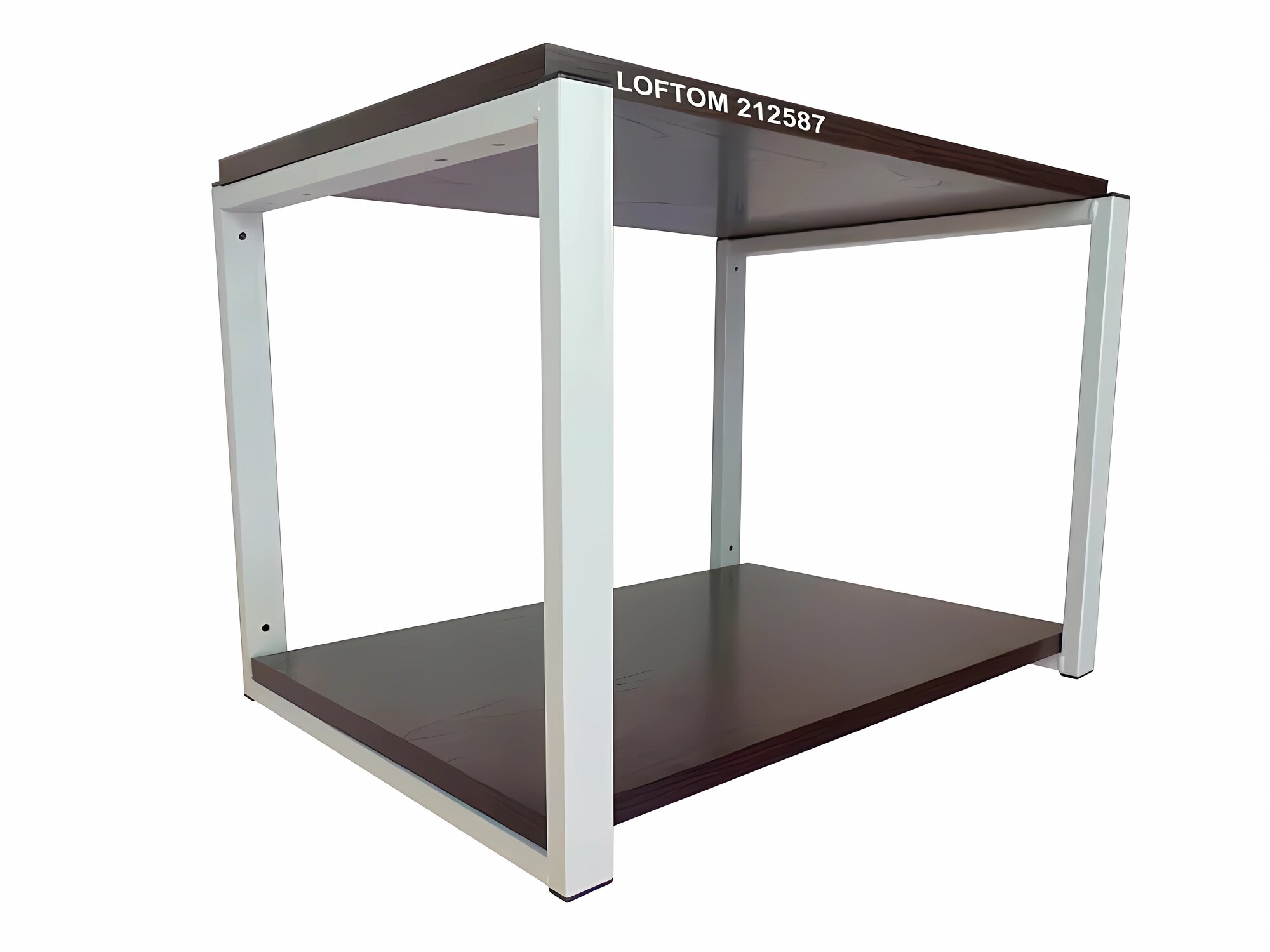 Полка для техники GARROSS "SIBERIA 212587", две полки 35х54 см, высота 38 см, каркас серый, цвет полок венге