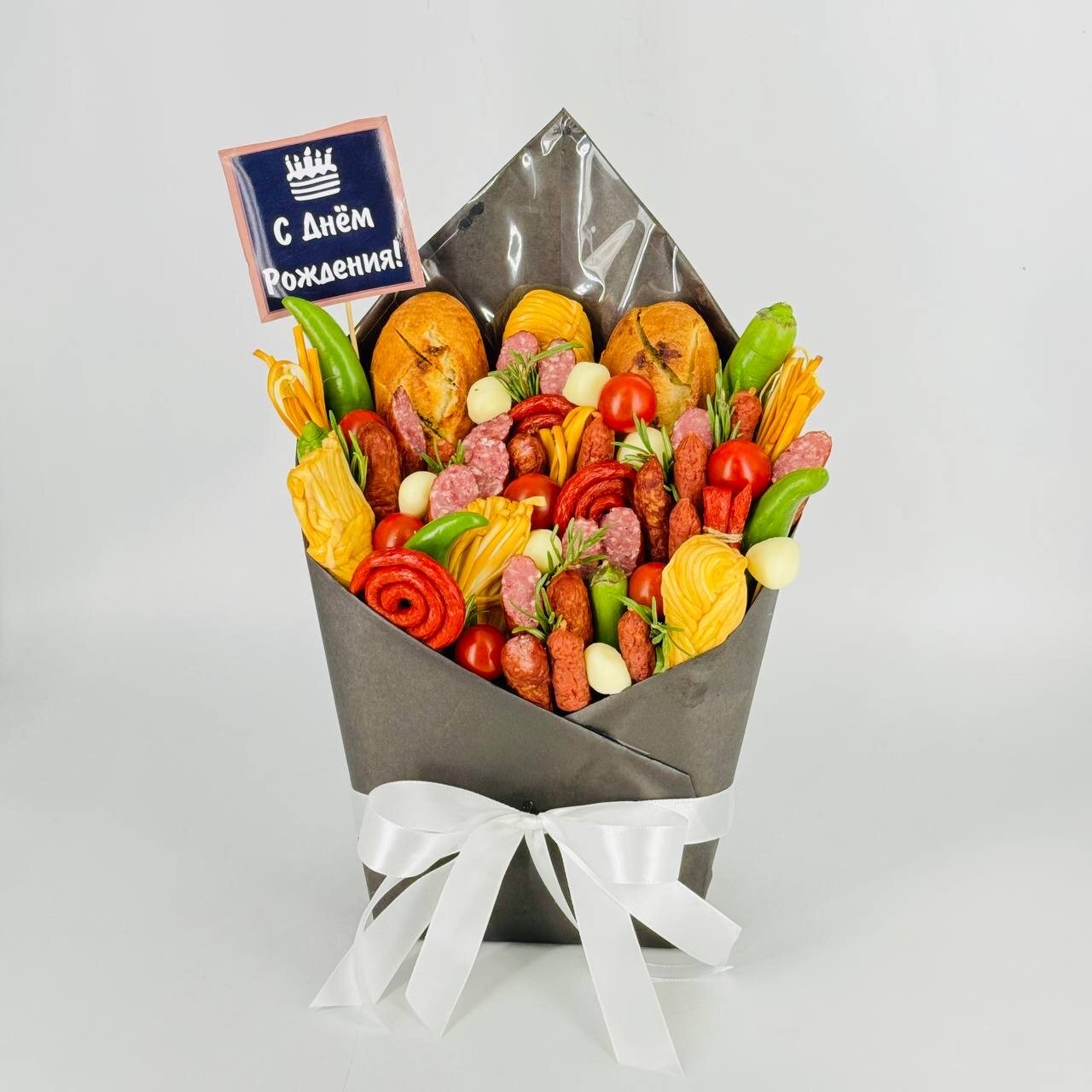 Снеки , Букет из колбасы , Подарок мужчине