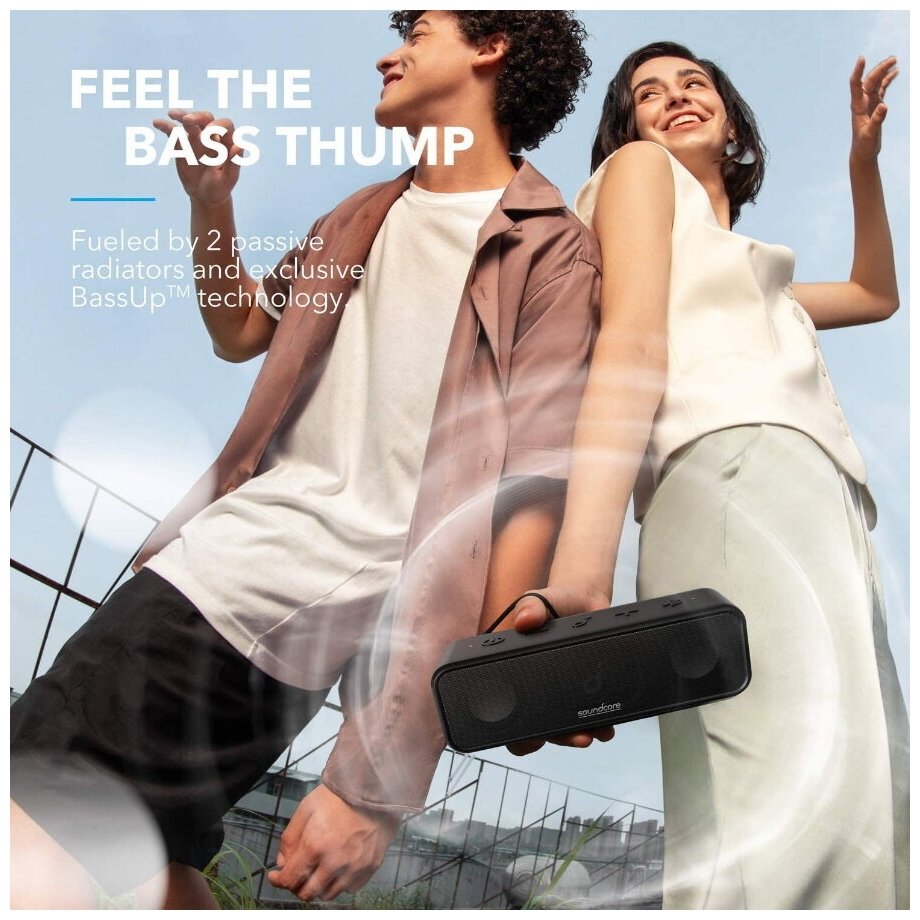 Портативная колонка Anker Soundcore 3 Portable Waterproof Speaker Black (A3117011)