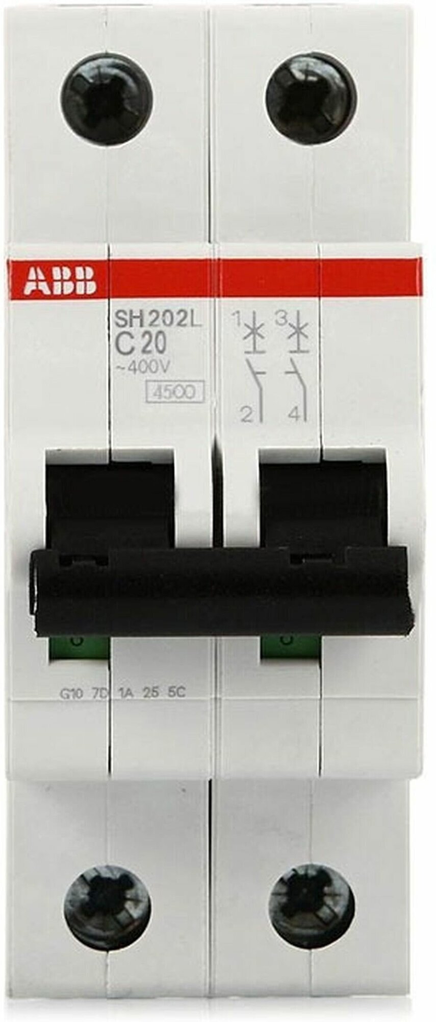 Автоматический выключатель ABB SH202L двухполюсный С 20