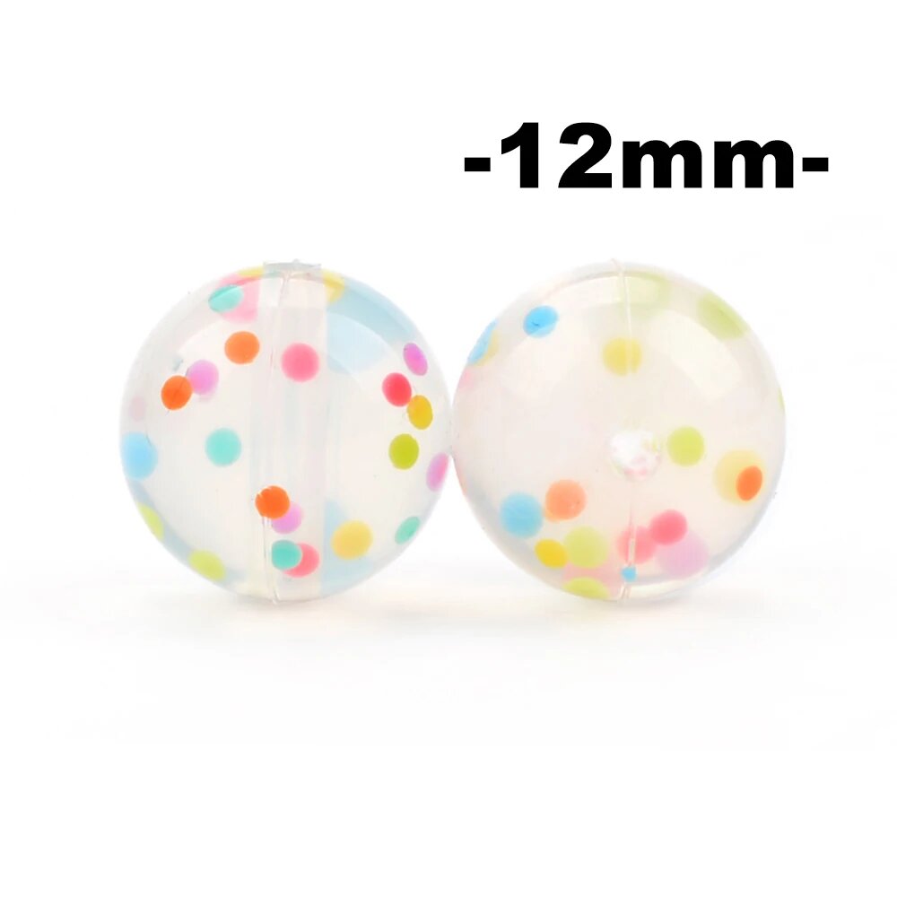 Силиконовые бусины 12 мм, цвет confetti