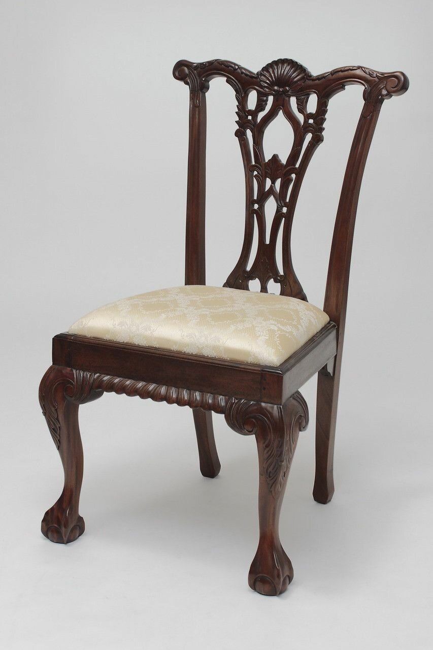 Стул в стиле Chippendale из красного дерева (mahogany wood)
