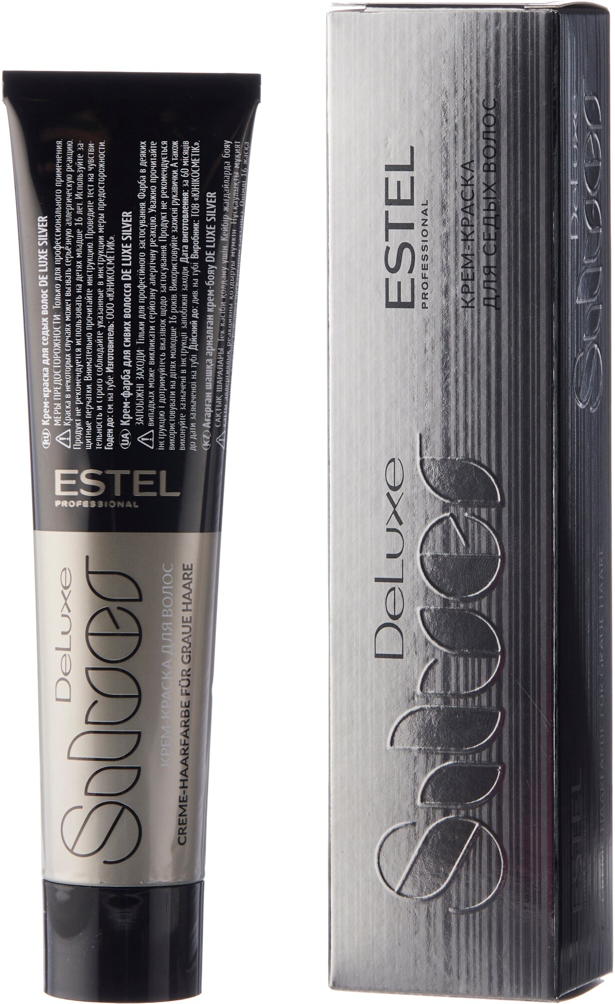 ESTEL De Luxe Silver, Крем-краска 10/76 светлый блондин коричнево-фиолетовый для 100% седины