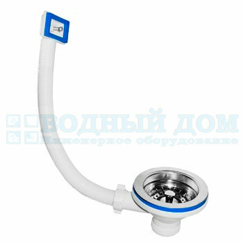 Выпуск для мойки с переливом прямоугольный VIRPlast 'элит' 644 3-1/2'х1-1/2'