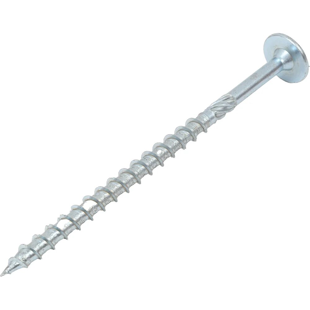 TULSTOR Шуруп конструкционный PT с тарельчатой головкой; голубая оцинковка; TX40; 8,0 x 140 mm упак 50 шт 903327