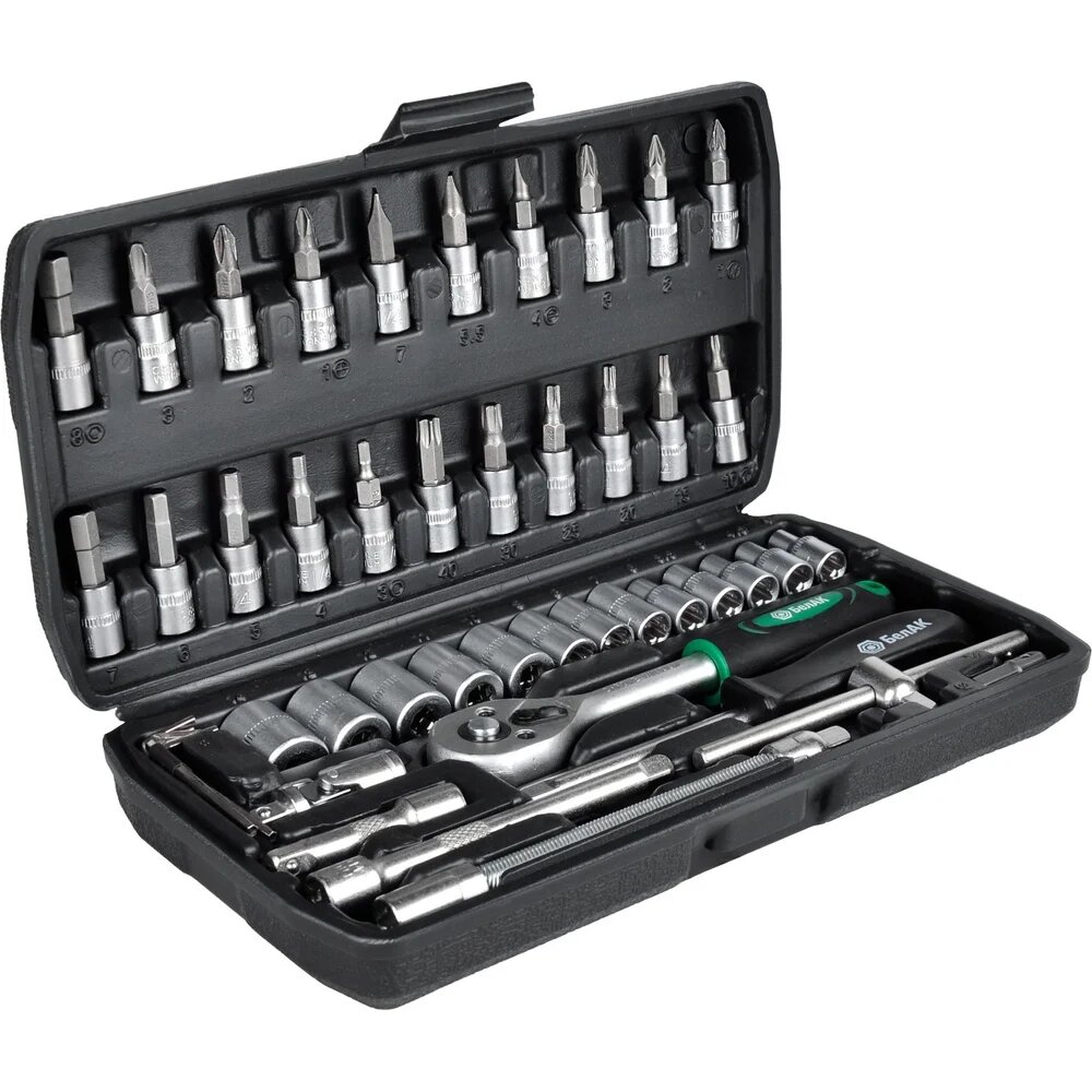 Набор инструментов БелАК мастер 46 предметов, углеродная сталь, для ремонта и обслуживания с шестигранными головками