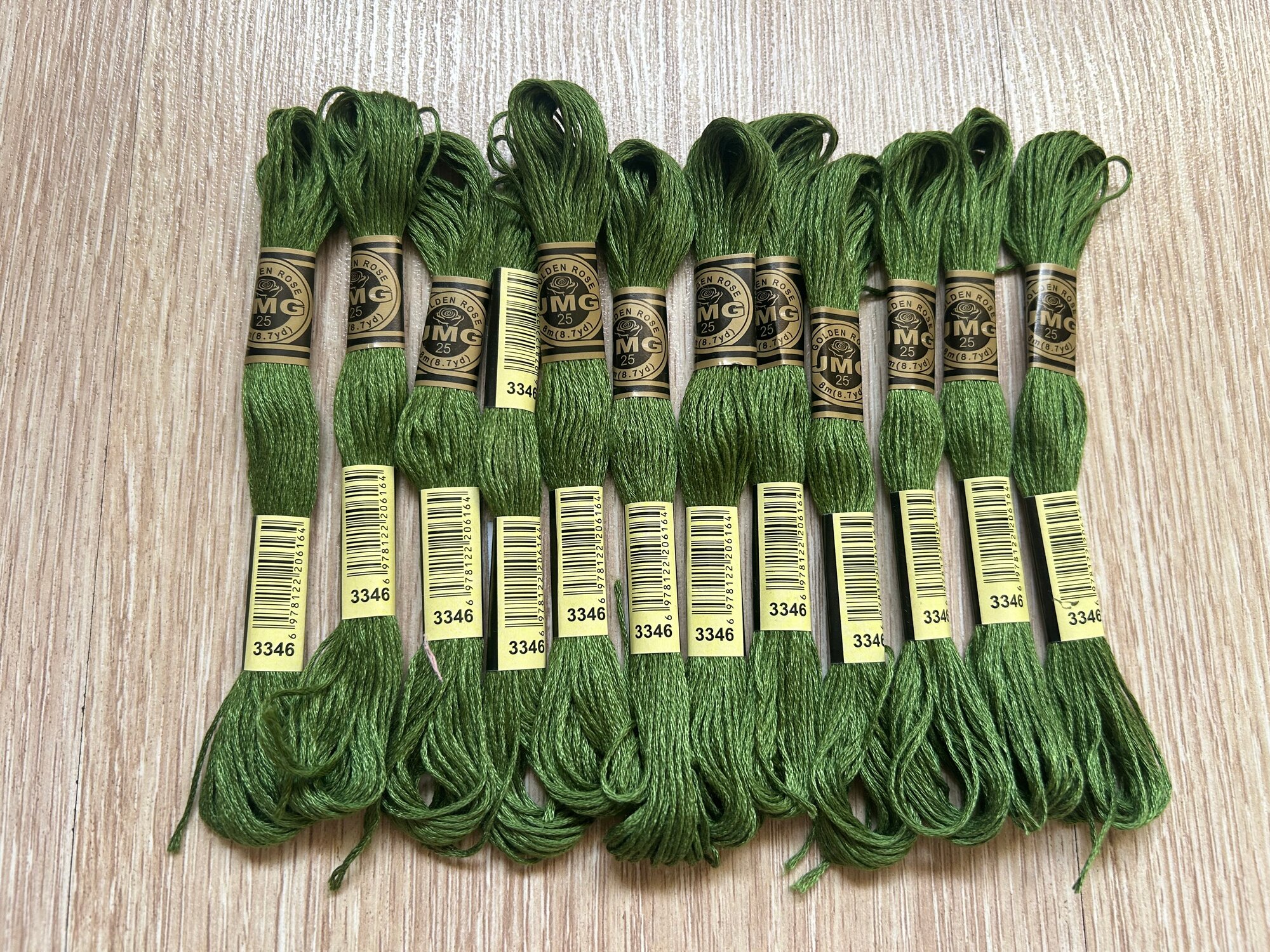 Нитки для вышивания JMC мулине (150-3866) 100% полиэфир 12 штук x 8 м