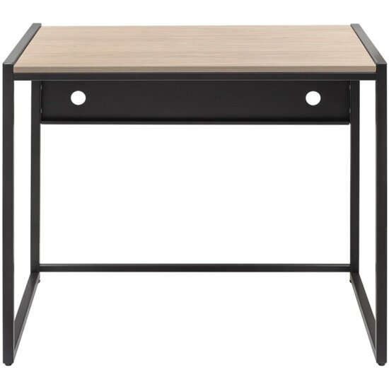 Стол письменный модульный Greenween Rimini, черный, ЛДСП Дуб Натуральный, 90*65*75