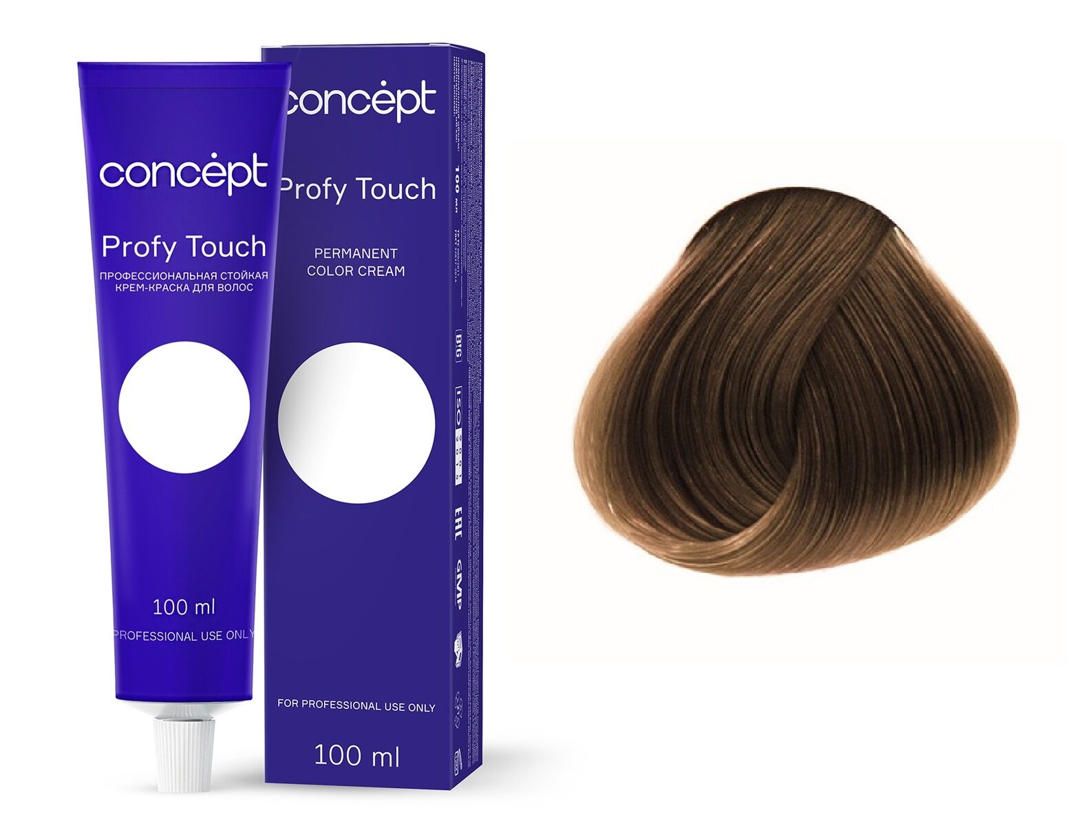Крем-краска Concept PROFY Touch стойкая для волос 5.01 , тёмно-русый пепельный / 100 мл