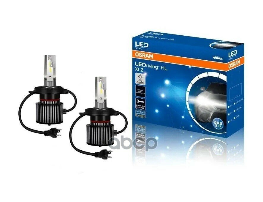 Лампа светодиодная H4-12V 6000K 18W P43T LEDRIVING HL XLZ набор 2ШТ (OSRAM) Osram арт. F6204CW