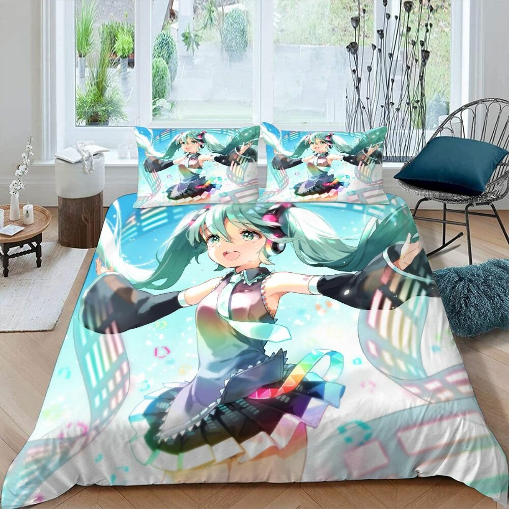 Пододеяльник, Постельное белье 1,5 спальное / 2-х , Hatsune Miku
