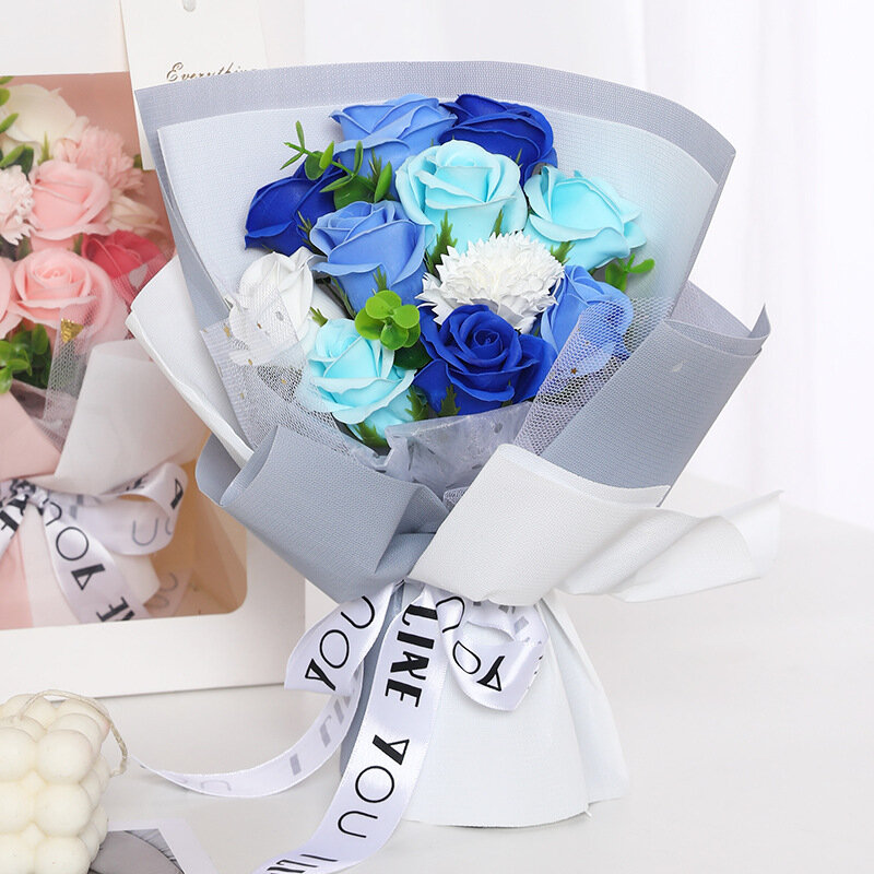 Букет Unique "Японский и корейский", мыльный цветок, 11 шт, в подарочной коробке