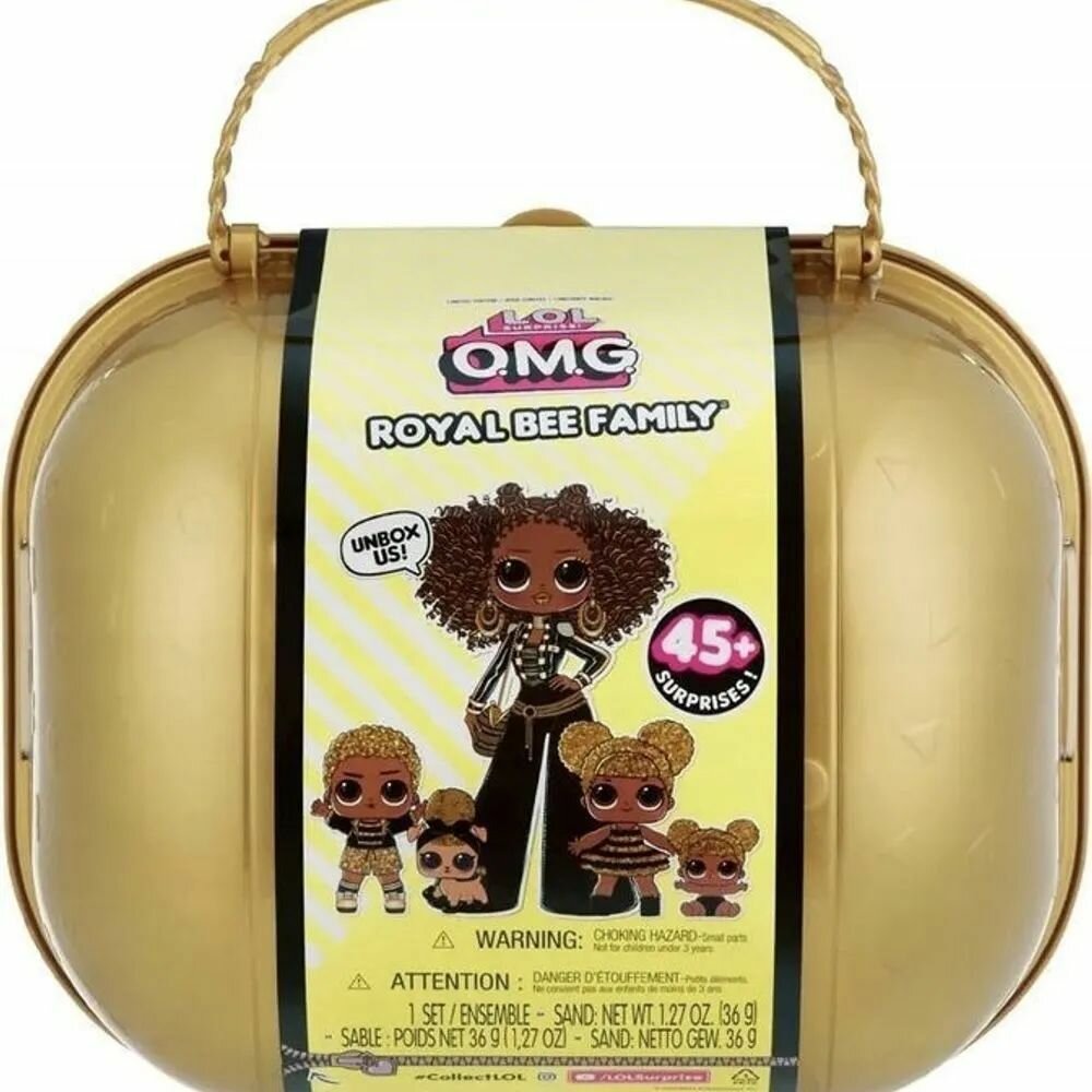 LOL Surprise OMG Набор кукол Семья Royal Bee в золотом чемодане