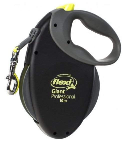 Поводок-рулетка Flexi Giant Neon Professional, 10 м, 50 кг, светоотражающий