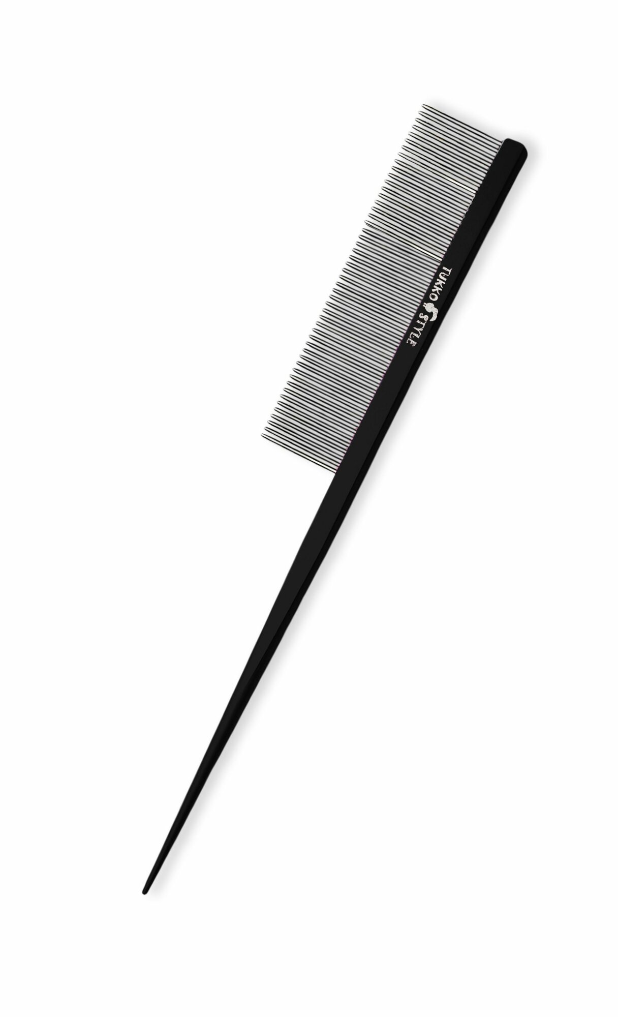 Гребень для груминга профессиональный TUKKO Style Hand Comb 18,5cm TOTAL BLACK