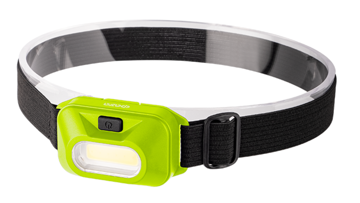 Фонарь налобный светодиодный Фаzа / Фаза H9-L1W-gn на батарейках 3хААА, дальность луча 20 метров, 1Вт COB, 100Лм, 5041653 / на голову