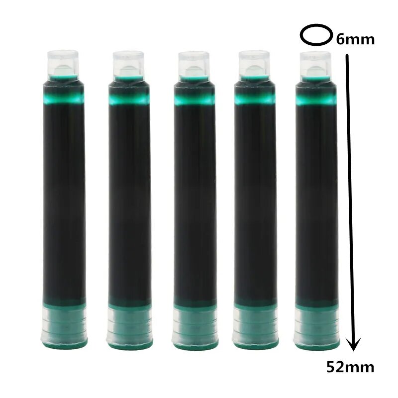 Перьевые ручки You Ping 0.38mm, 5 шт, темно-зеленые