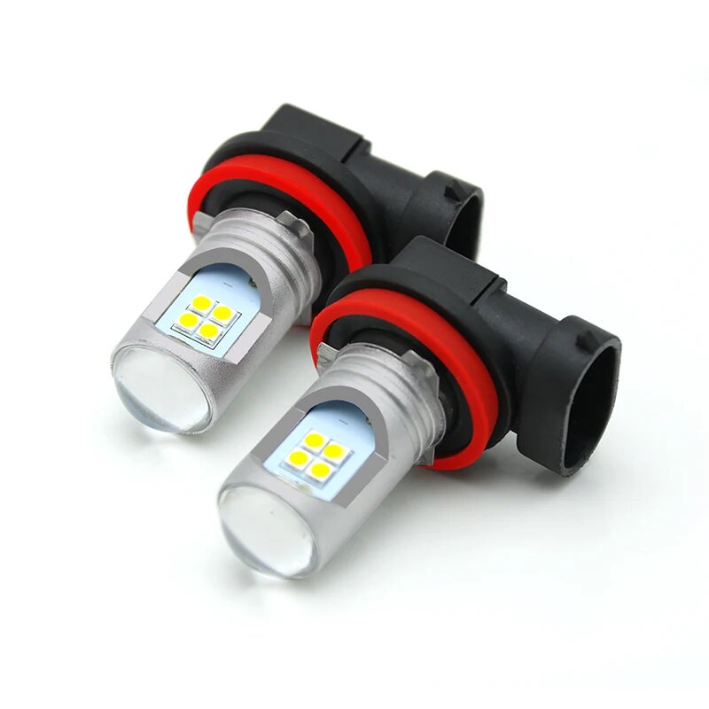 Автомобисветильник светодиодные противотуманные фары H8 H16 лампа Canbus без ошибок для Ford B-Max Ka + 3 C-Max Fiesta 5 6 7 Kuga Focus 1 2 3 4 Mondeo 2001-2