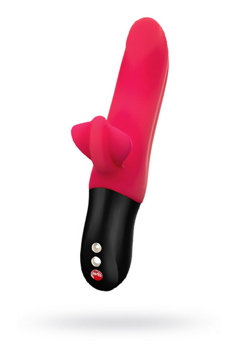 Fun Factory Красный пульсатор с клиторальным лепестком Bi Stronic Fusion - 21,5 см. Красный