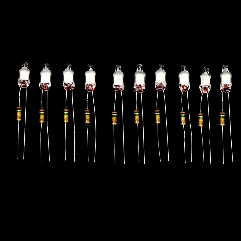 10 шт. неоновых лампочек JETTING 4*10 мм 5*13 мм 220В красный/синий/зеленый green F5