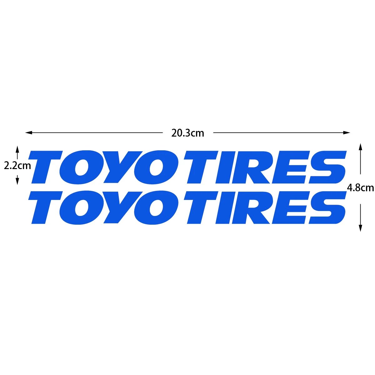 Наклейка На Автомобиль Toyo Tires С Отражающим Логотипом Для Лобового Стекла, Blue-20.3x2cm-2pcs
